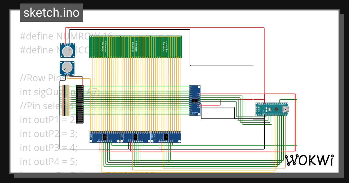 Gamer Sleeve Multiplexed Multiplexers Wokwi Esp32 Stm32 Arduino Simulator 