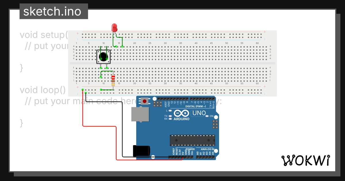 led blink - Wokwi ESP32, STM32, Arduino Simulator