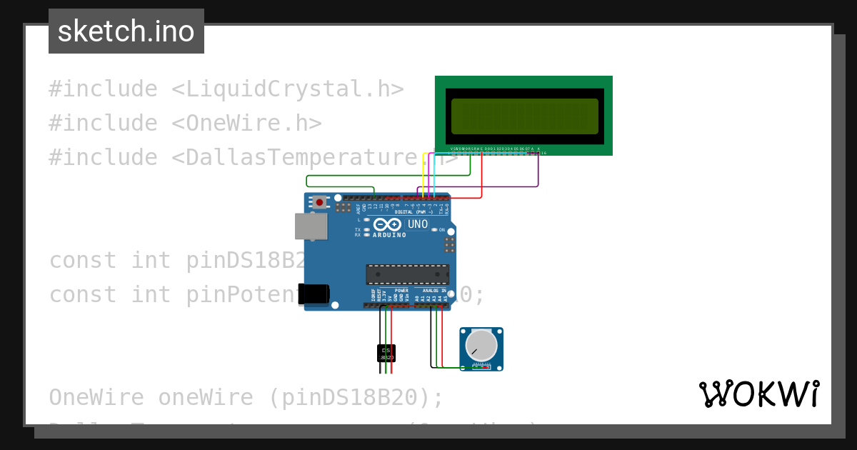Lcd Y Temperatura Wokwi Esp32 Stm32 Arduino Simulator