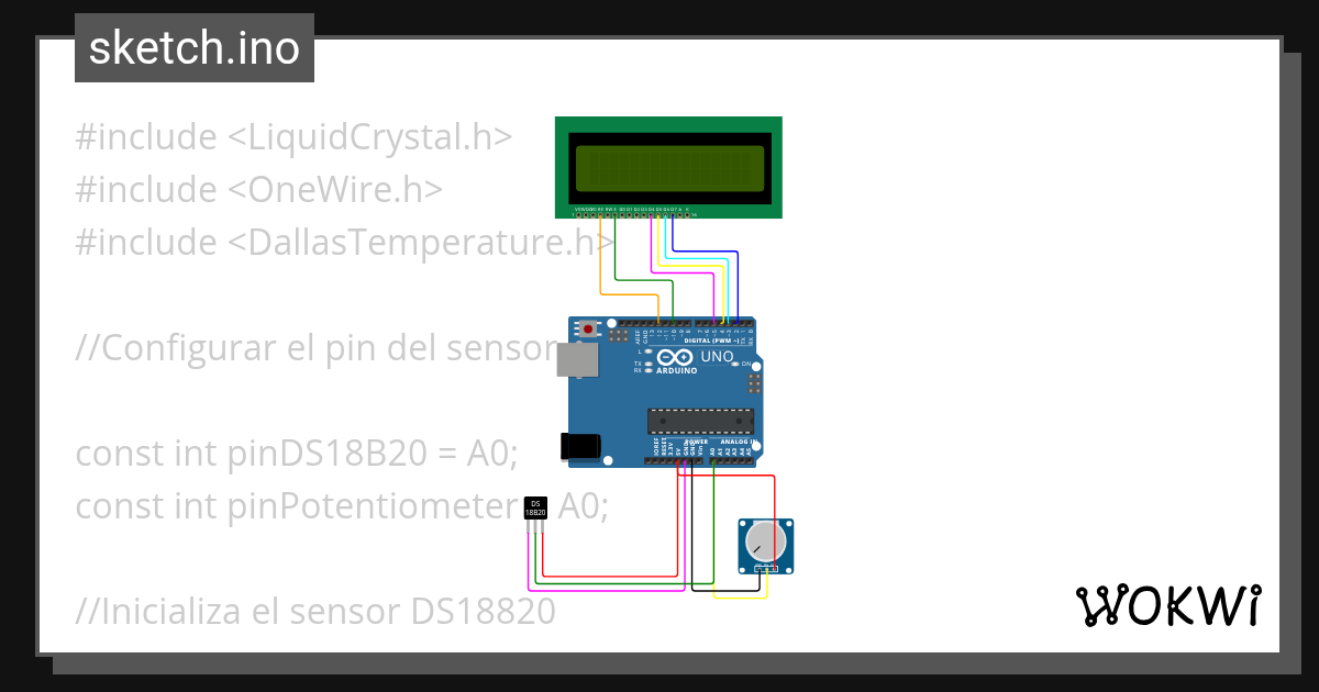 Sensado Temperatura - Wokwi ESP32, STM32, Arduino Simulator