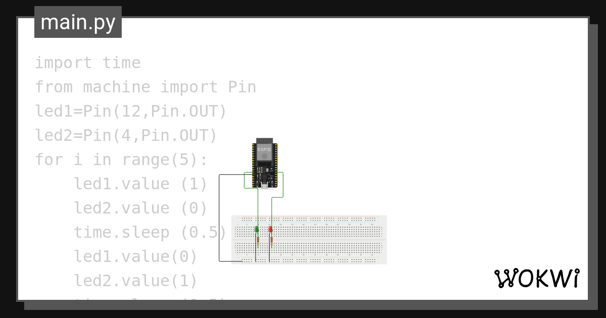 Kaouther 2leds Wokwi Esp32 Stm32 Arduino Simulator