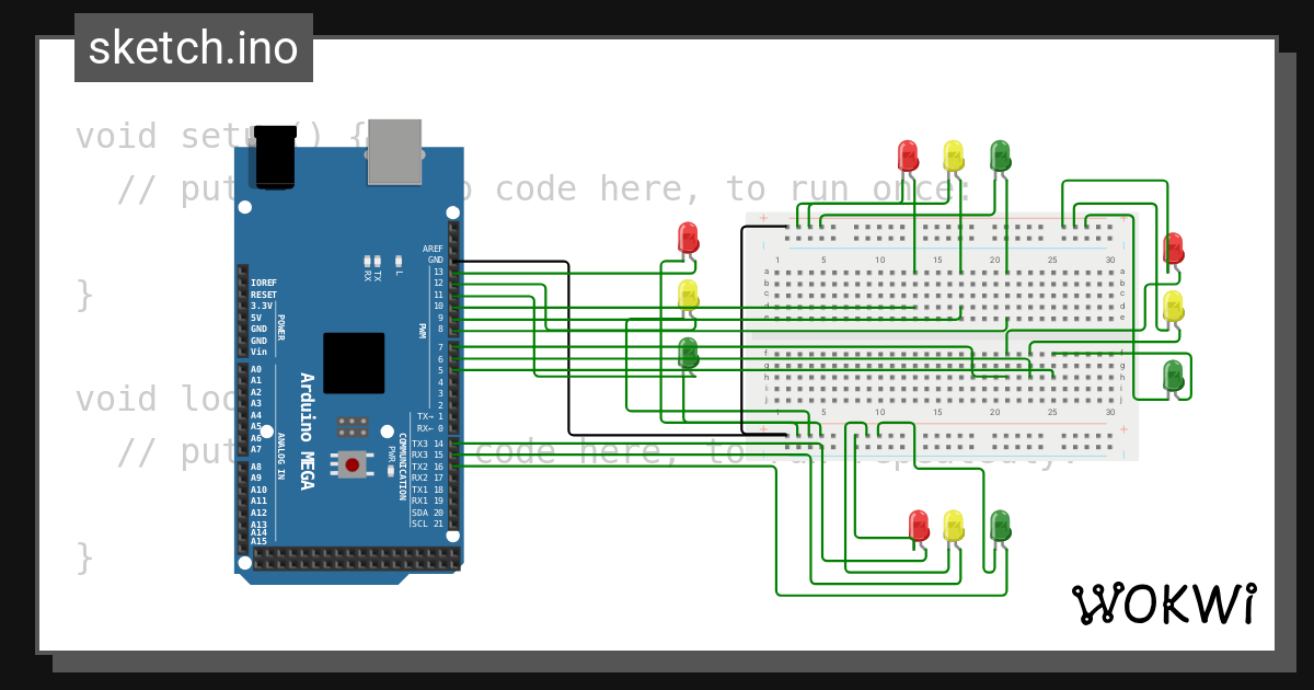 Traficlight Wokwi Esp32 Stm32 Arduino Simulator
