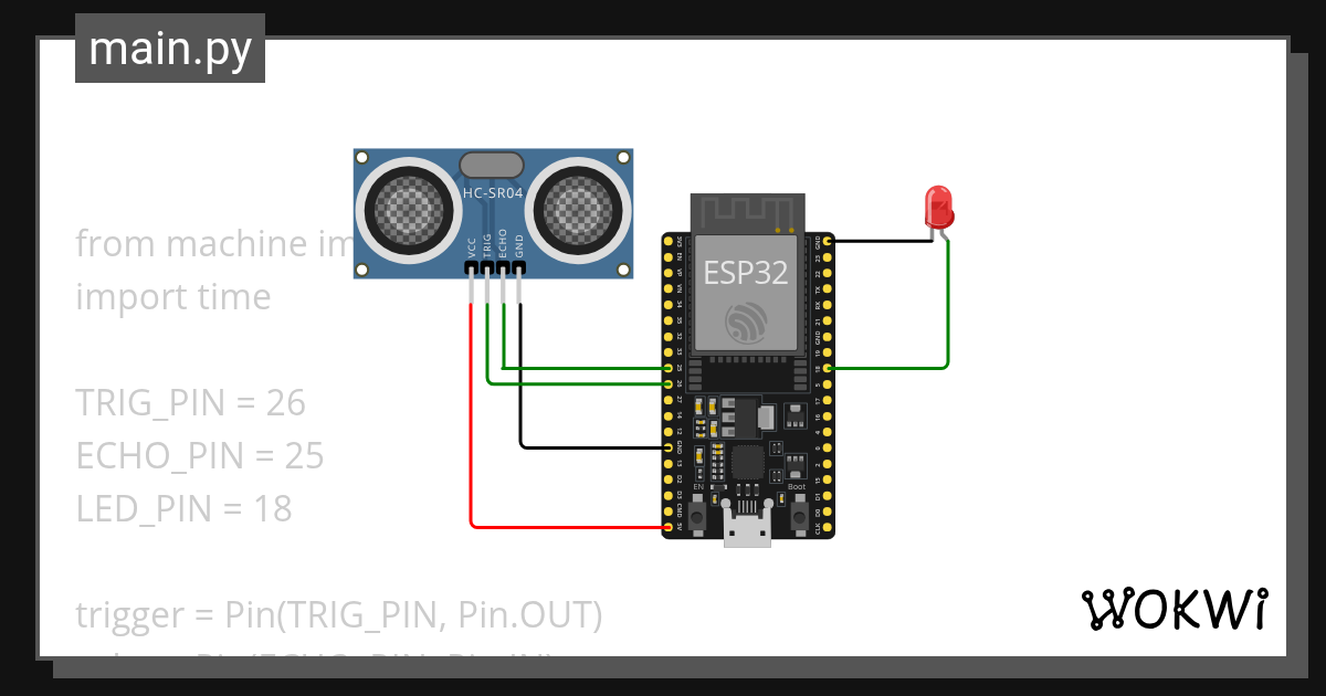 283..Distance_keeper_using_ultrasonic with led - Wokwi ESP32, STM32 ...