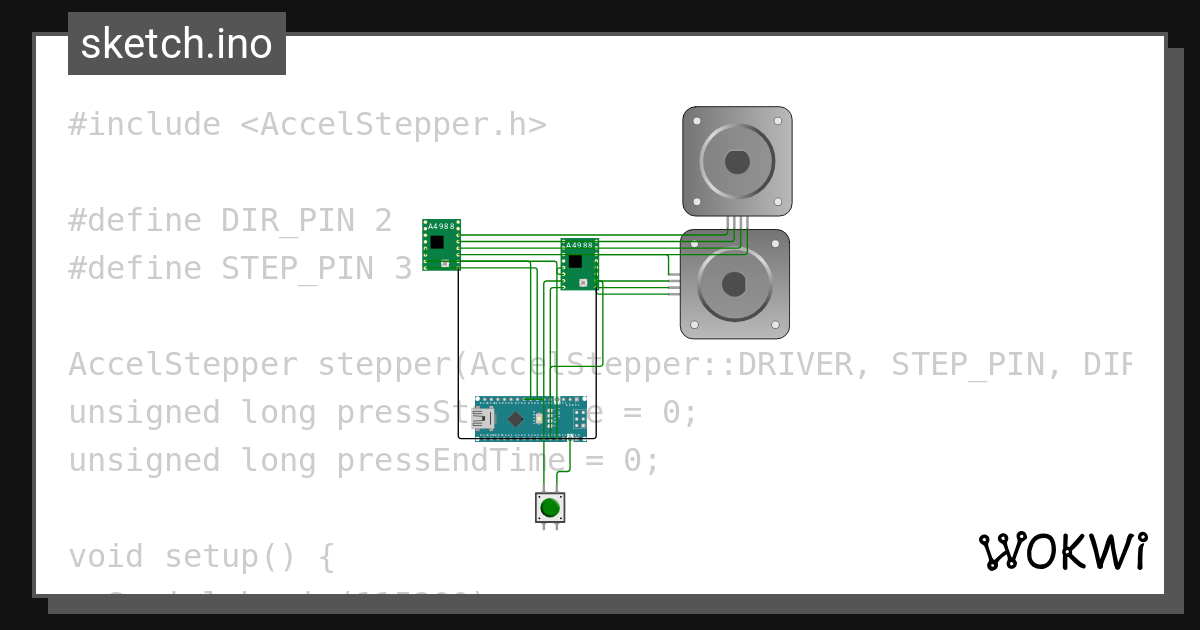 步进电机测试 Copy 2 Wokwi Esp32 Stm32 Arduino Simulator 