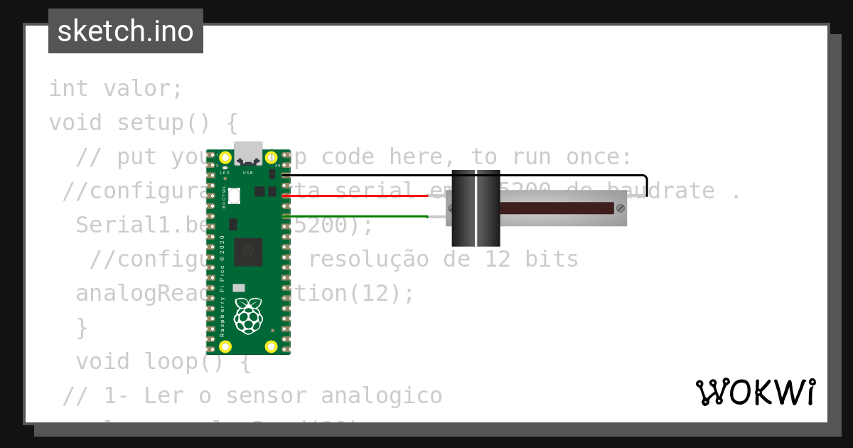 Leitura Analogico Padrao Tambem Do Wesly Wokwi Esp32 Stm32 Arduino Simulator 