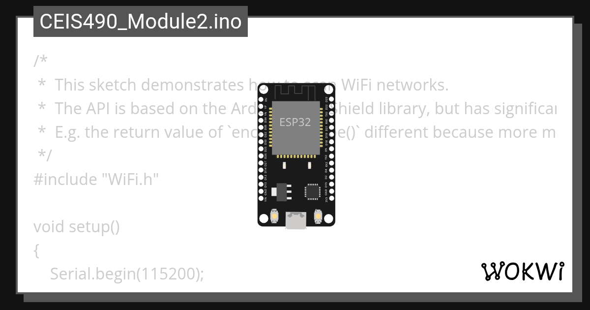 CEIS490_Module2 - Wokwi ESP32, STM32, Arduino Simulator