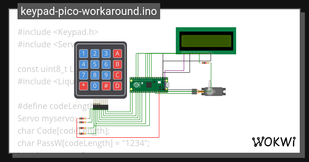 Electronic Safety Device for Door lock with Raspberry Pi PICO - Wokwi ESP32, STM32, Arduino ...