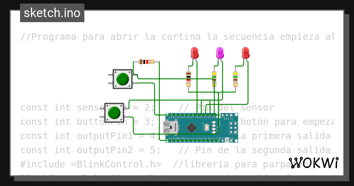 Cortina Automatica Wokwi Esp32 Stm32 Arduino Simulator 3891