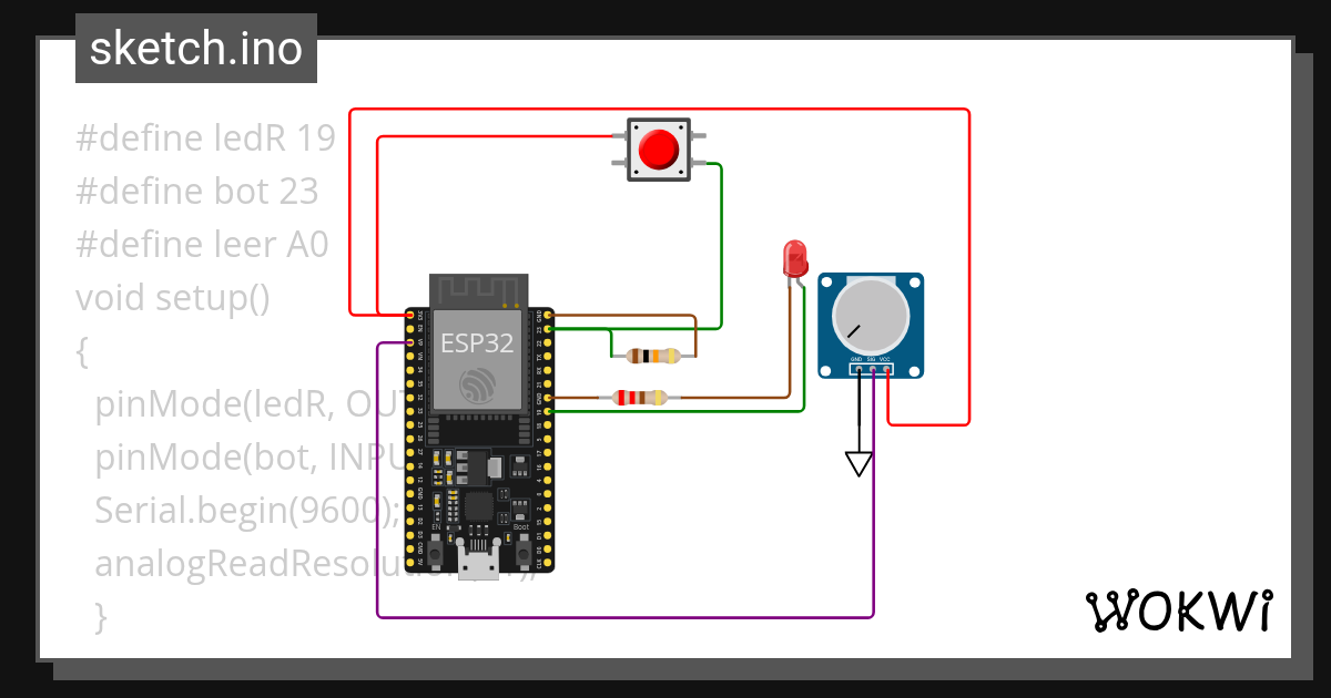 esp 32 ejercicio 1 - Wokwi ESP32, STM32, Arduino Simulator