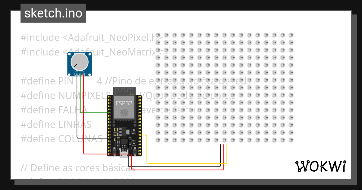 PROTO1 - matriz de led Copy - Wokwi ESP32, STM32, Arduino Simulator