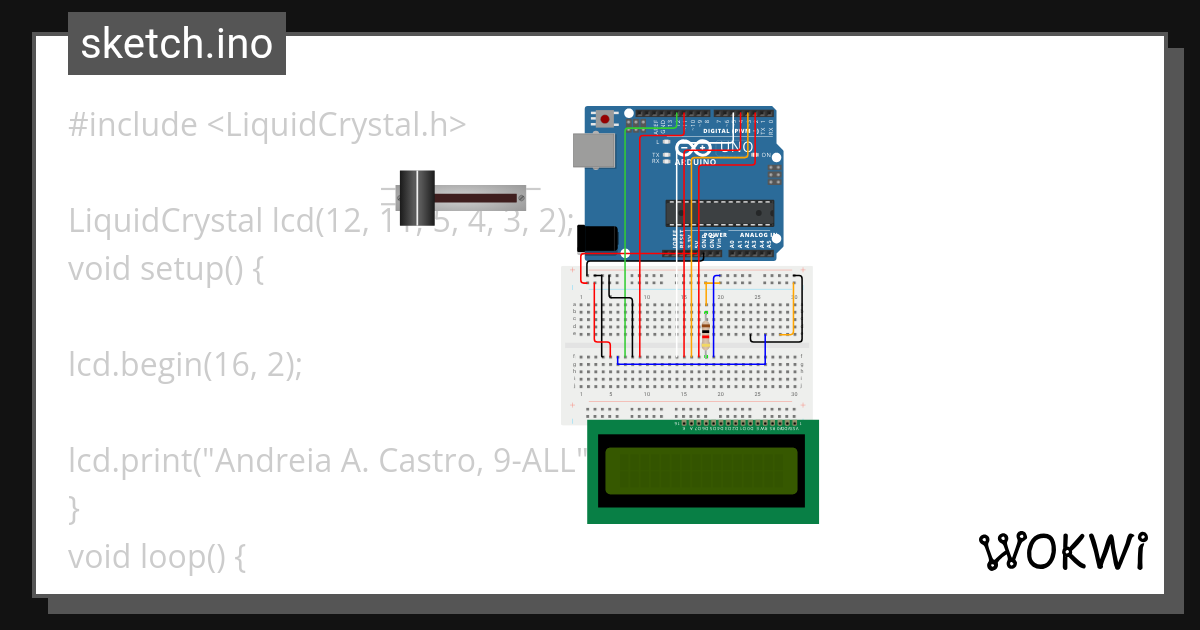 Displaying Characters And Texts With Lcd Display Wokwi Esp32 Stm32 Arduino Simulator 0385