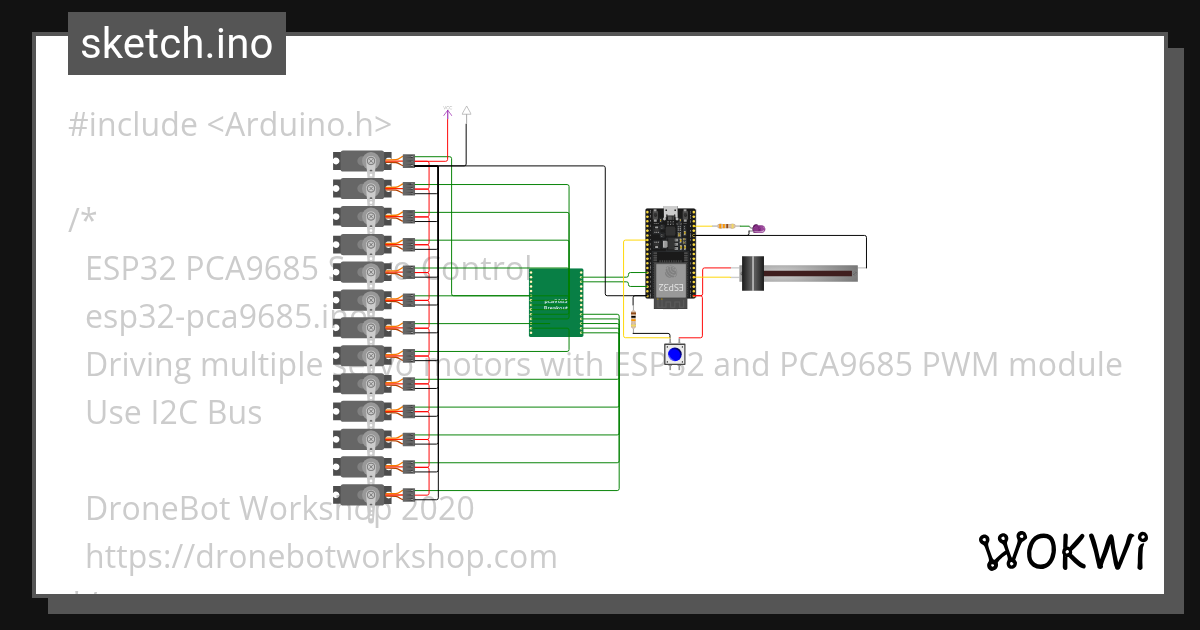 Esp32 Pca9685 Demo Wokwi Esp32 Stm32 Arduino Simulator 0855