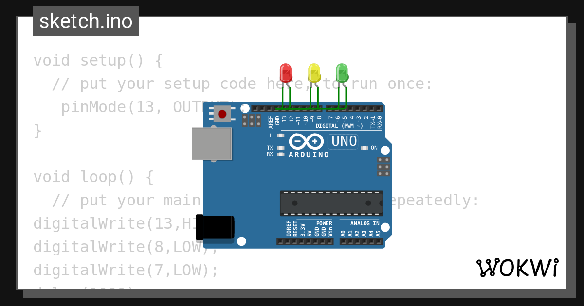 Traffic Lights Wokwi Esp32 Stm32 Arduino Simulator