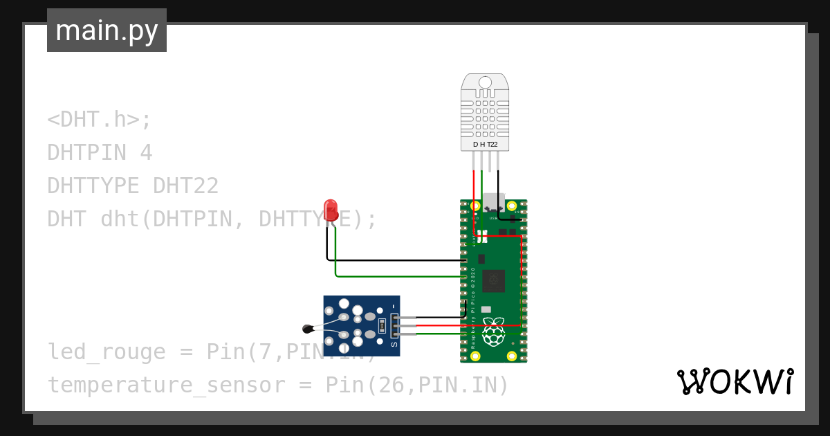 Detecteur De Température Wokwi Esp32 Stm32 Arduino Simulator 2193