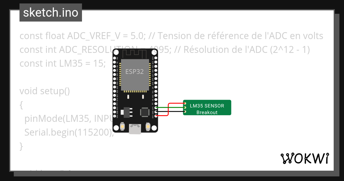 TP lm35 - Wokwi ESP32, STM32, Arduino Simulator