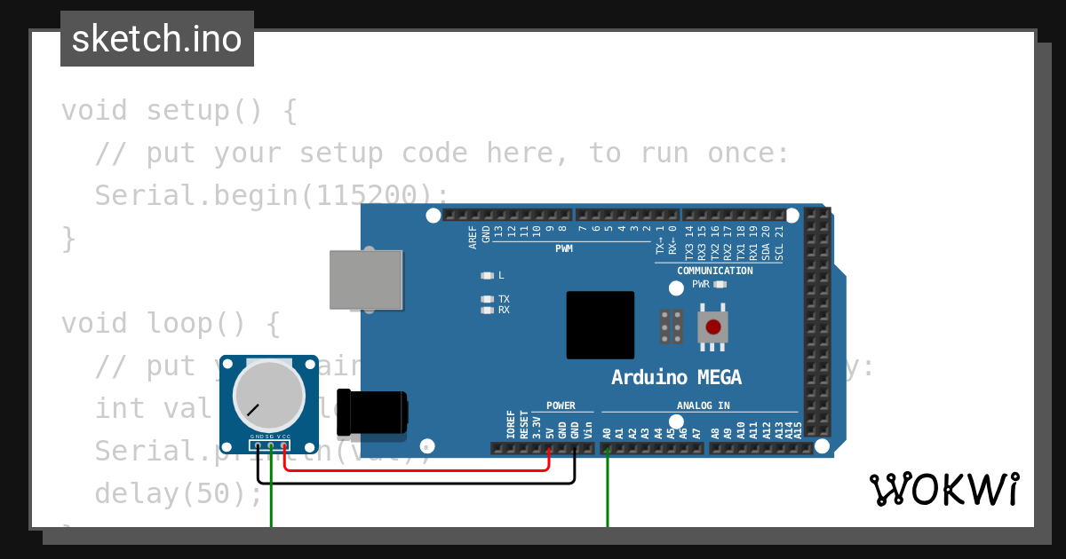 Potenziometro Wokwi Esp32 Stm32 Arduino Simulator