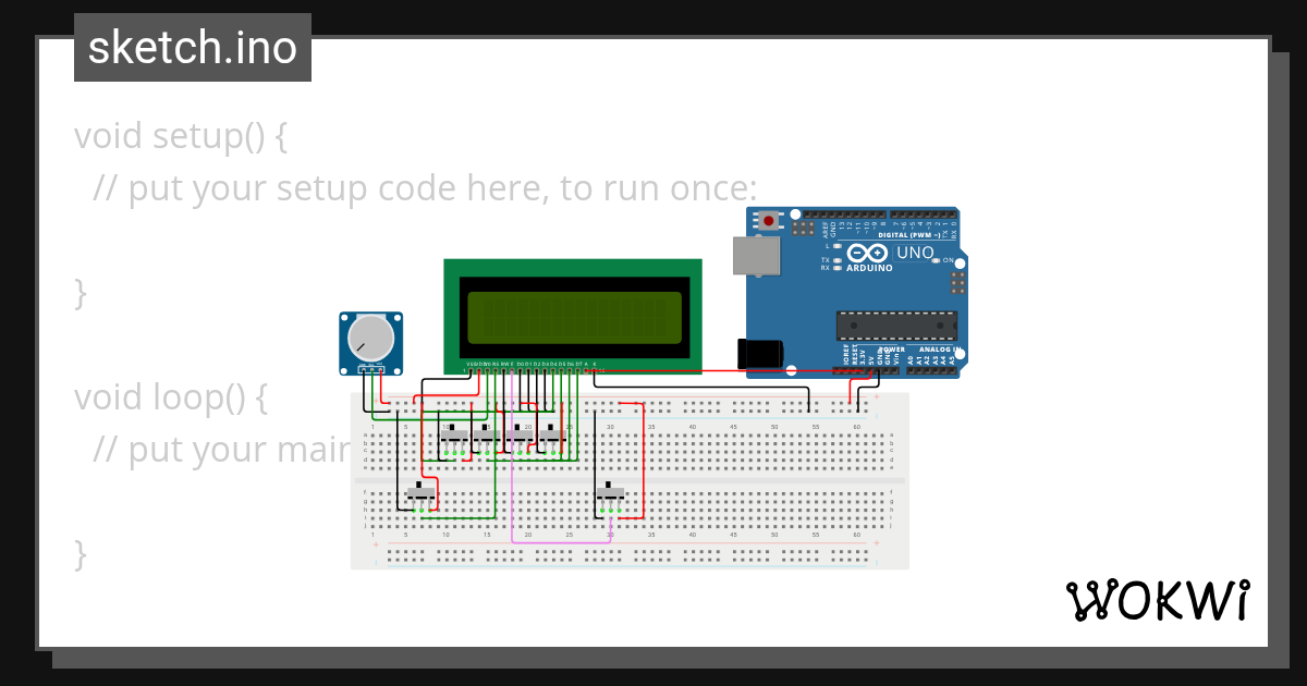 switch lcd - Wokwi ESP32, STM32, Arduino Simulator