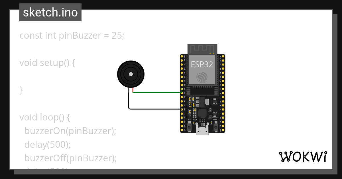 Buzzer Wokwi Esp32 Stm32 Arduino Simulator
