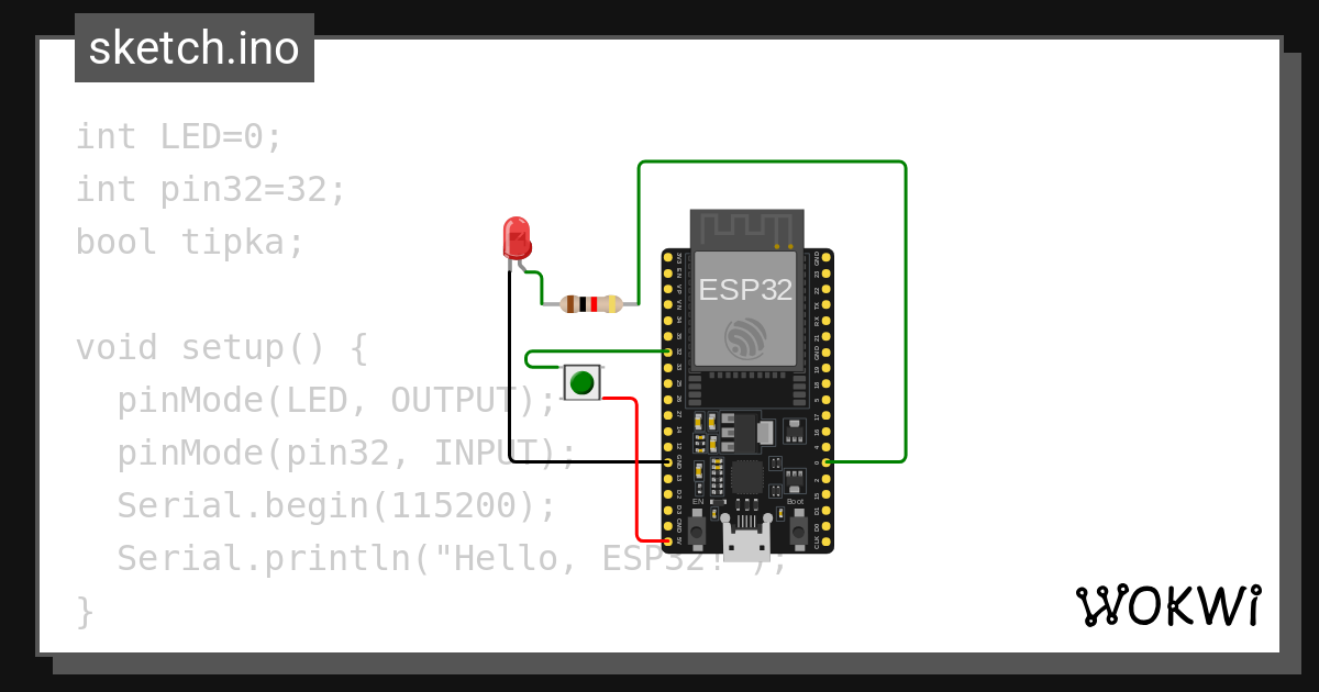Esp 32 Proba Tipka Wokwi Esp32 Stm32 Arduino Simulator 5013