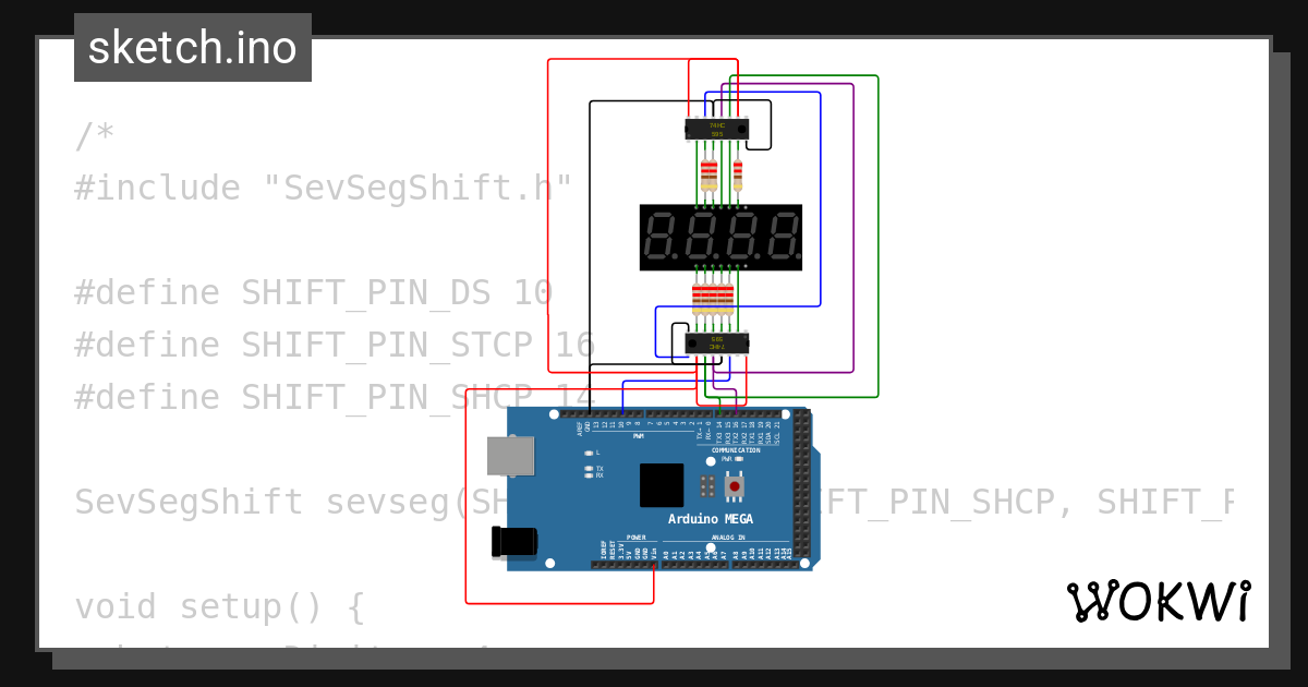 Sevsegshift Wokwi Esp32 Stm32 Arduino Simulator 6269