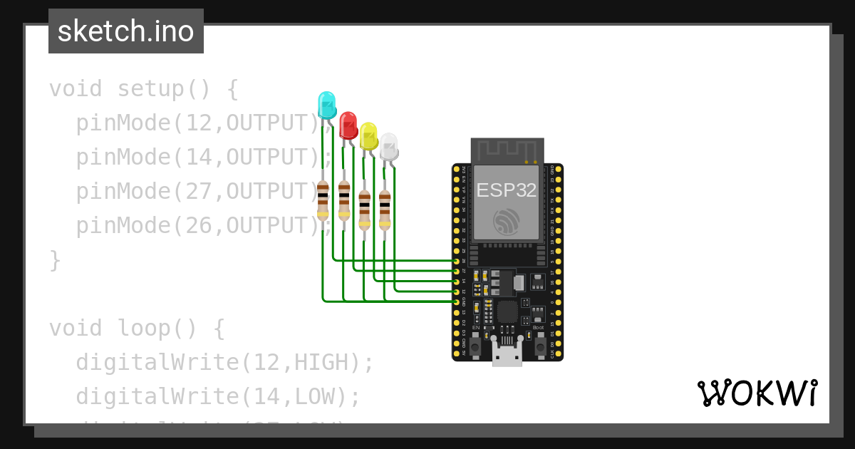Tugas 1running 4 Led Beda Warnasukarno Wokwi Esp32 Stm32 Arduino Simulator 0262