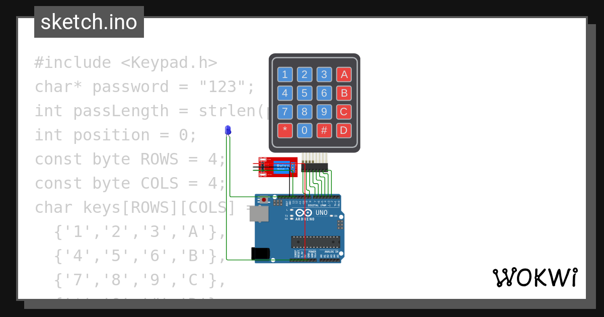 Keypad Wokwi Esp32 Stm32 Arduino Simulator 6448