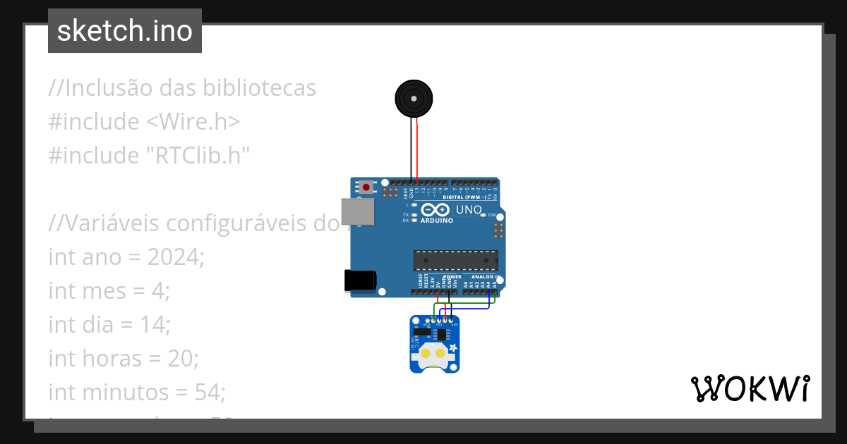 Despertador Teste Wokwi Esp32 Stm32 Arduino Simulator 