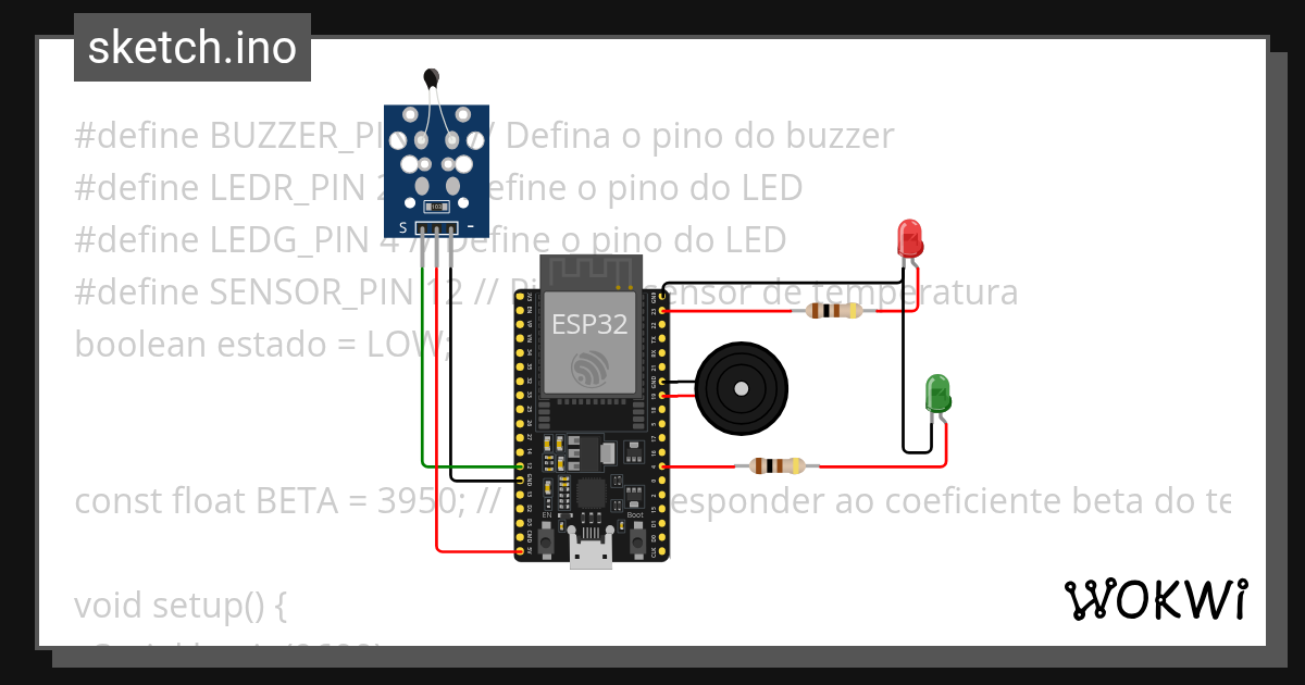 Sensor Temperatura - Wokwi ESP32, STM32, Arduino Simulator