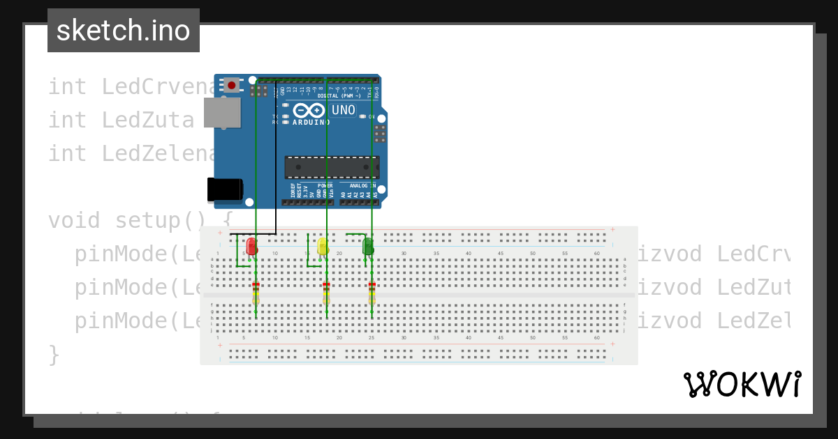 Model Semafora Wokwi Esp32 Stm32 Arduino Simulator