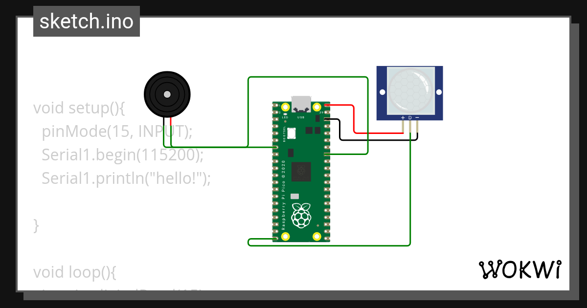 Pir Motion Sensor Wokwi Esp32 Stm32 Arduino Simulator