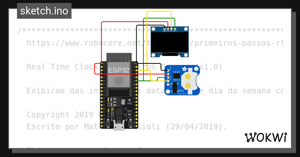Rtcoled Wokwi Esp32 Stm32 Arduino Simulator 0309
