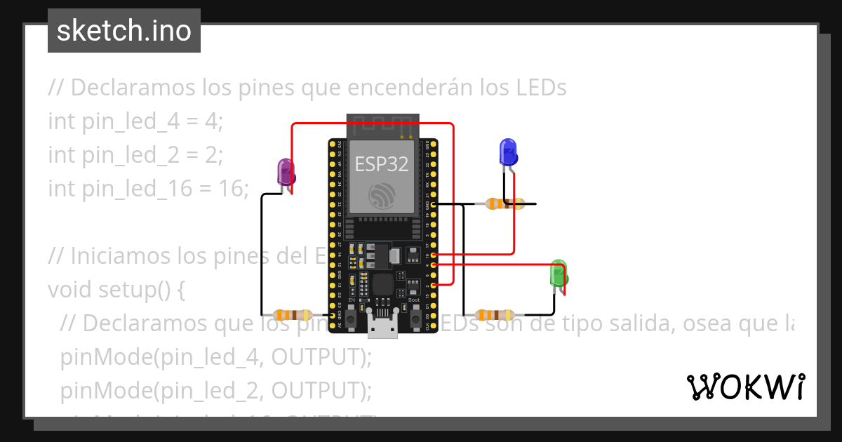 3 Leds Wokwi Esp32 Stm32 Arduino Simulator 1517