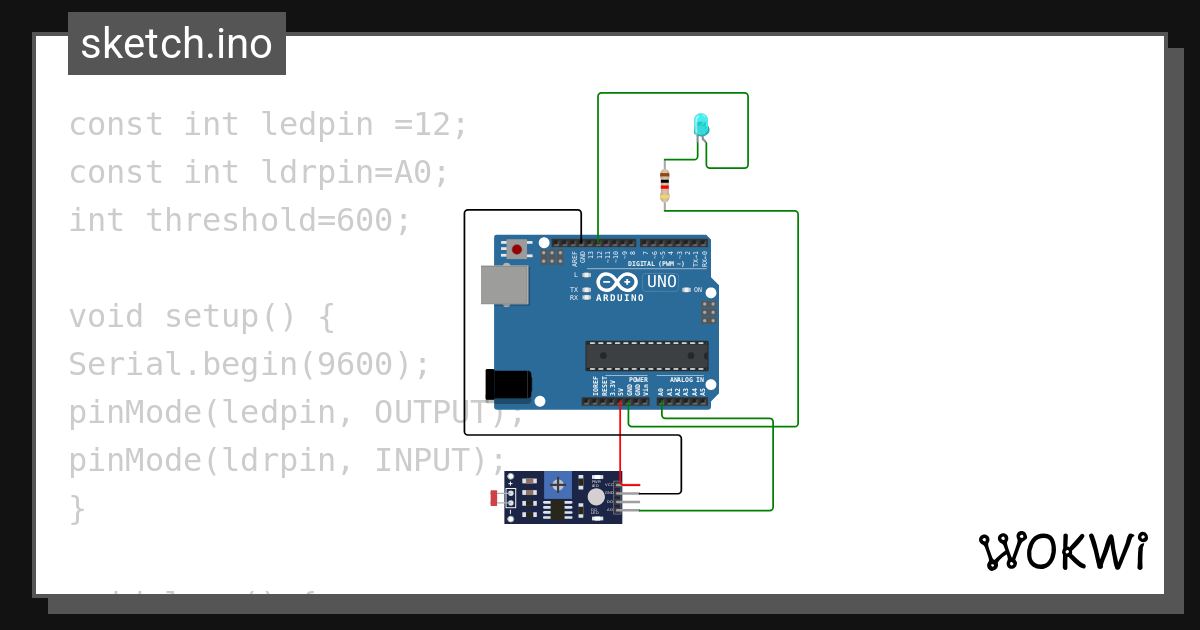Its Dark Turn On Led 577 By 6b Wokwi Esp32 Stm32 Arduino Simulator
