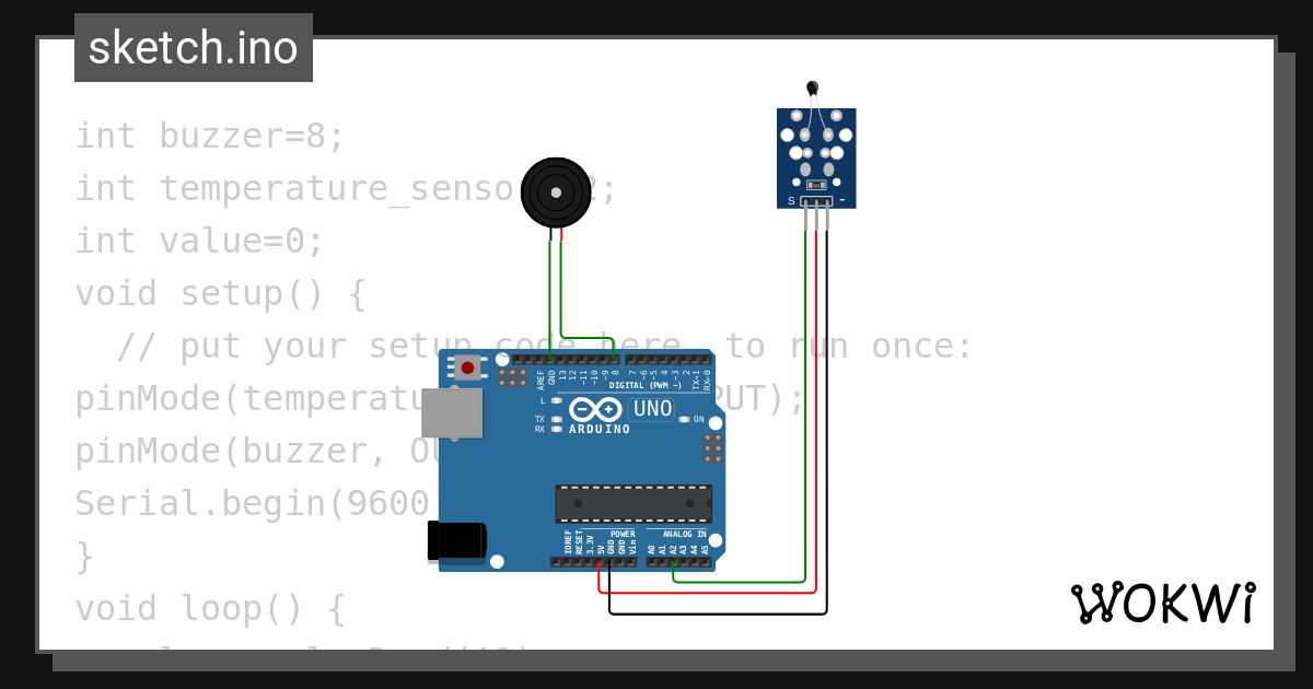 Analog Temperature Sensor And Buzzer Wokwi Esp32 Stm32 Arduino 8358