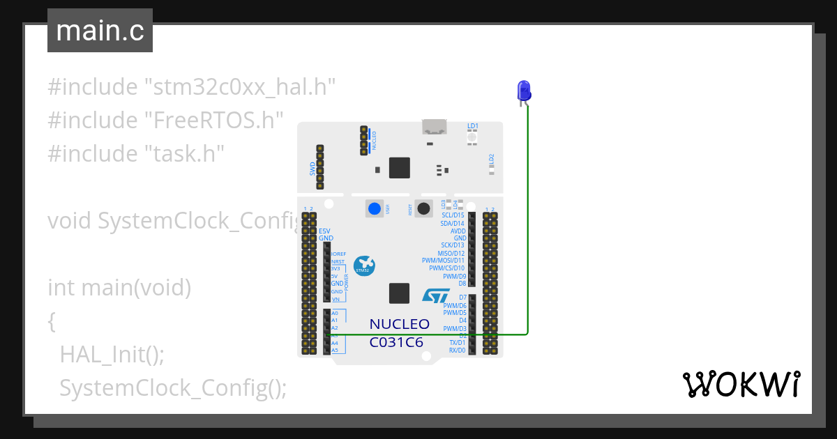 ST Nucleo - led controle Copy - Wokwi ESP32, STM32, Arduino Simulator