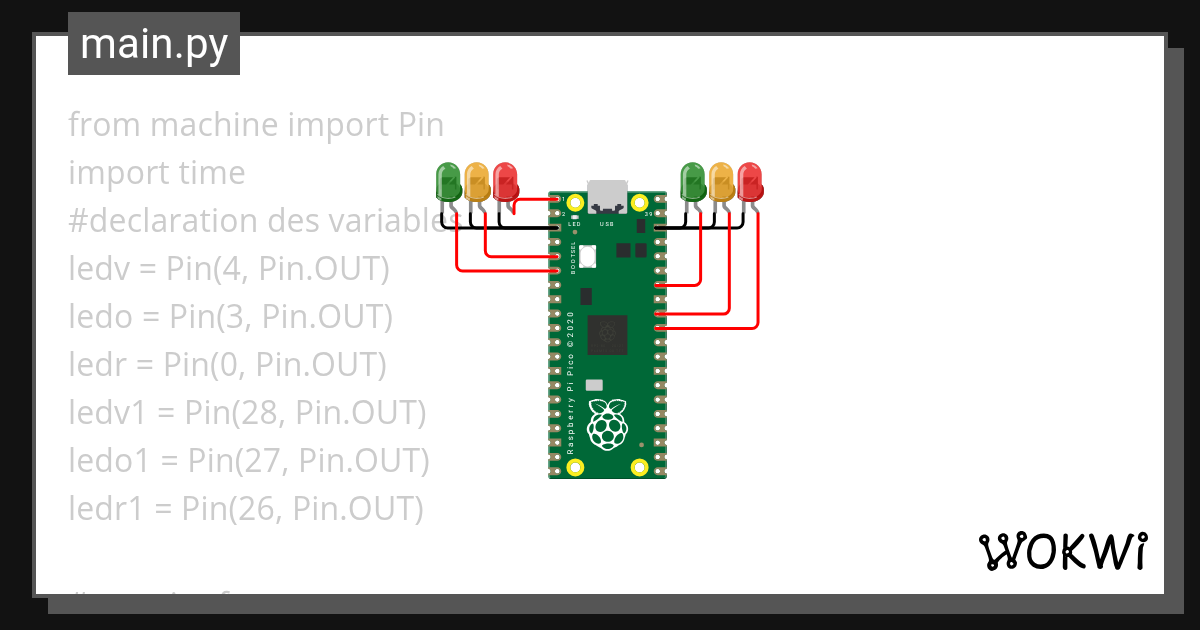 Code Feu Rouge Wokwi Esp32 Stm32 Arduino Simulator