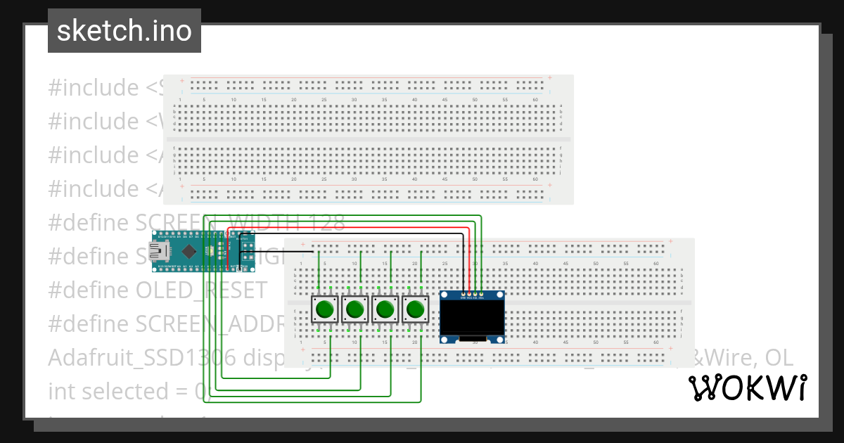 Test Menu Oled Wokwi Esp32 Stm32 Arduino Simulator