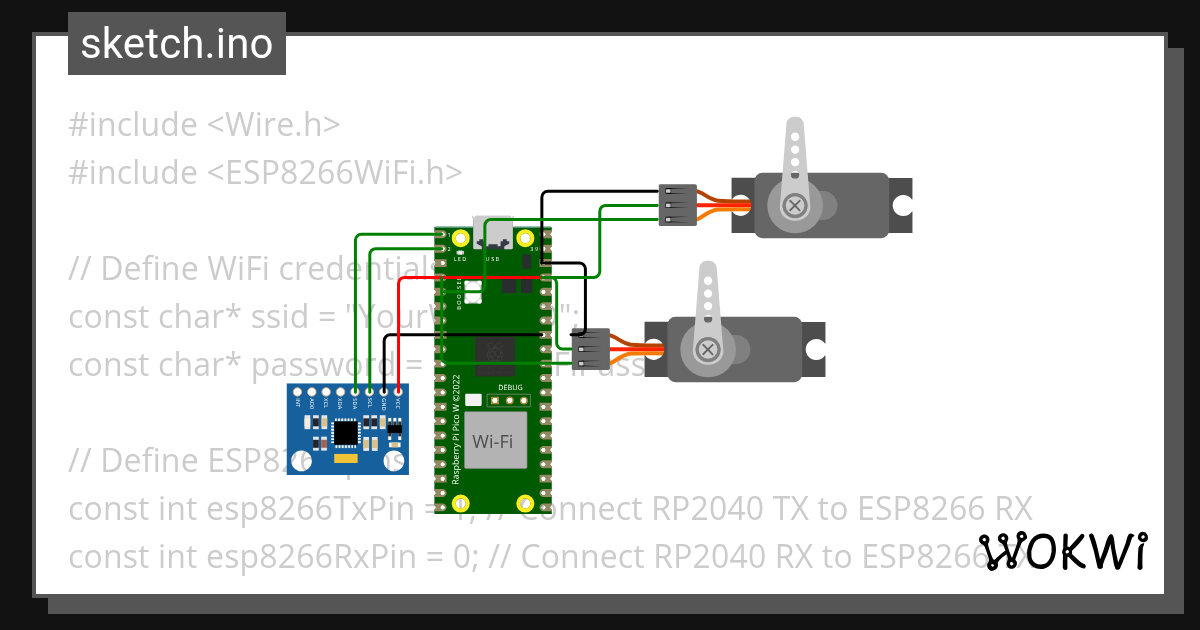 dog cam v1 - Wokwi ESP32, STM32, Arduino Simulator