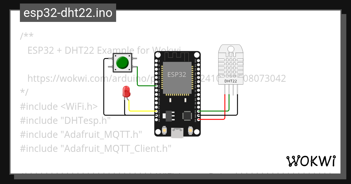 MQTT com Adafruit IO Copy - Wokwi ESP32, STM32, Arduino Simulator