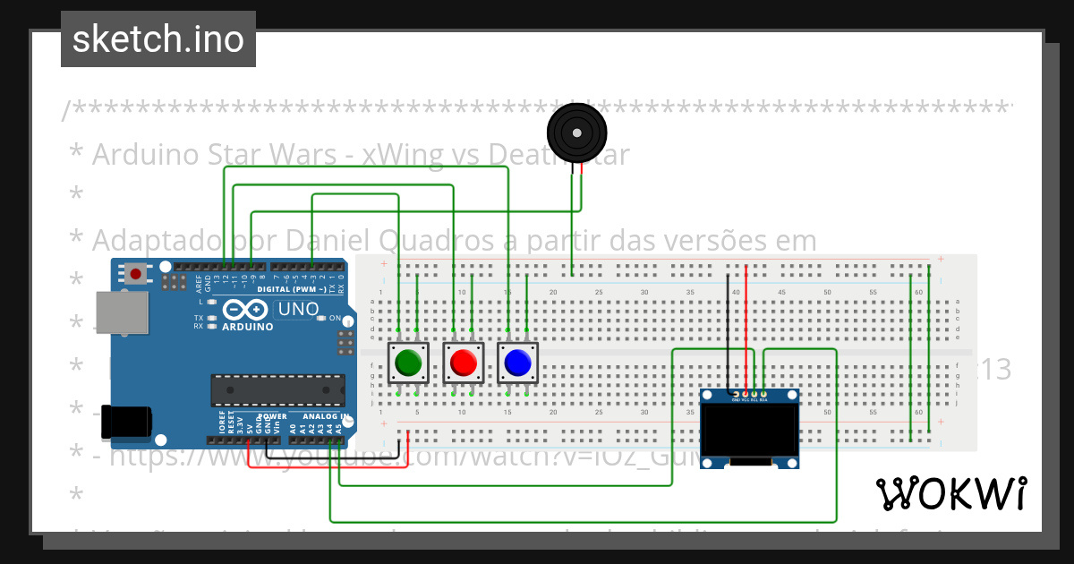 Star Wars game 1 Copy - Wokwi ESP32, STM32, Arduino Simulator
