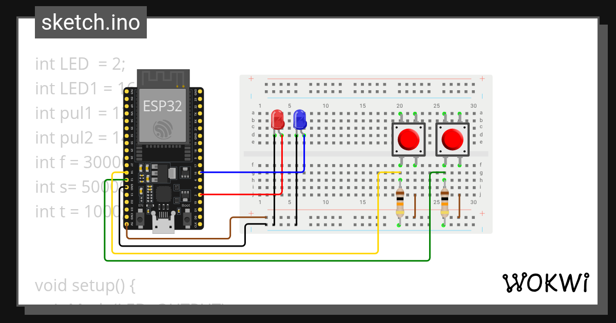 First - Wokwi ESP32, STM32, Arduino Simulator