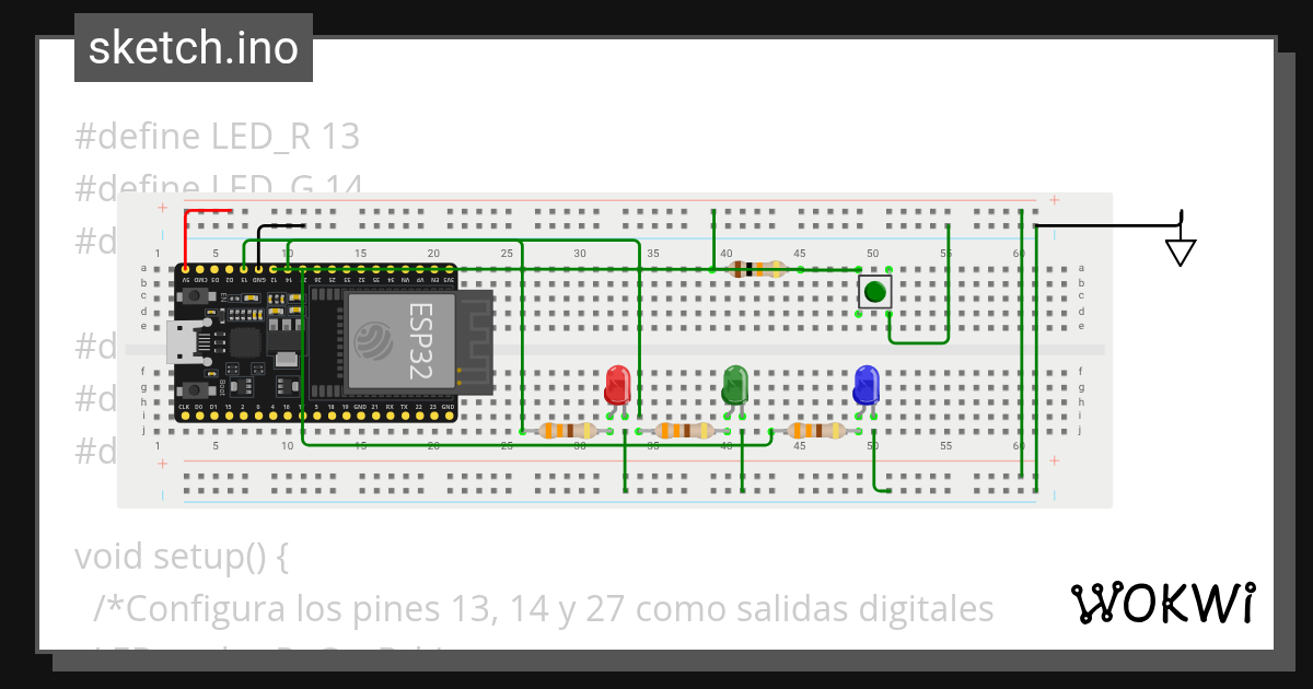 push button - Wokwi ESP32, STM32, Arduino Simulator