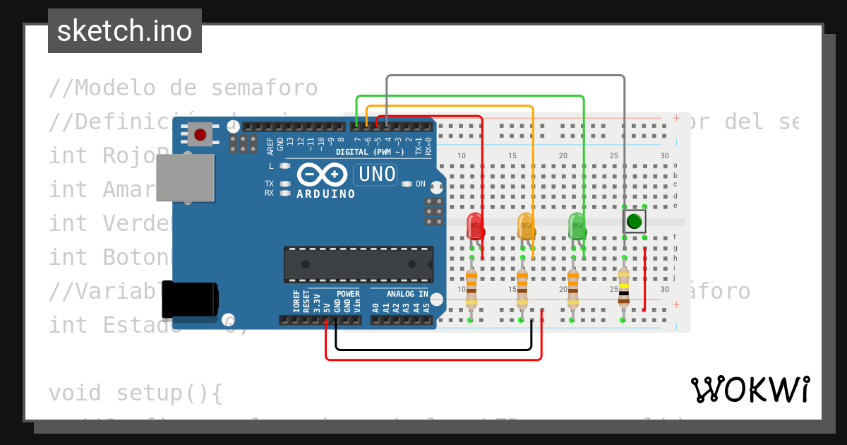 Semáforo Wokwi Esp32 Stm32 Arduino Simulator 6481