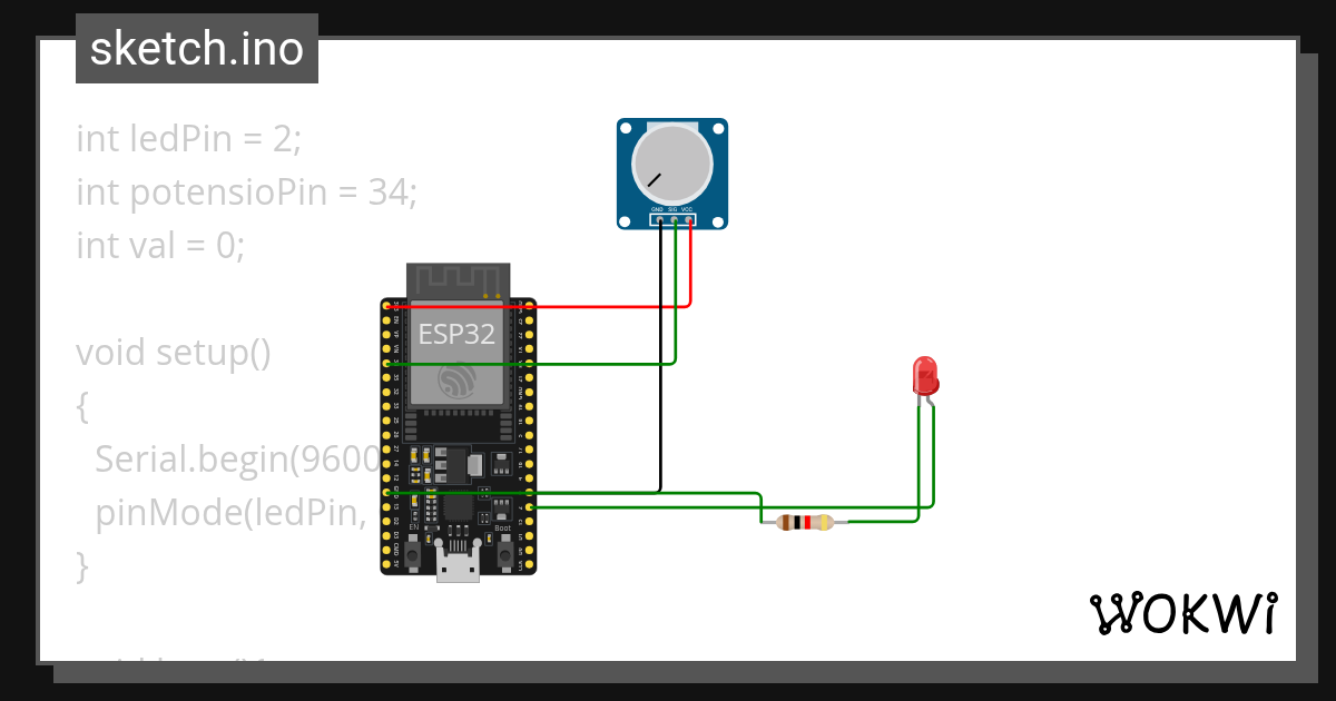 LED dengan PWM - Wokwi ESP32, STM32, Arduino Simulator LED dengan PWM - Wokwi ESP32, STM32, Arduino Simulator