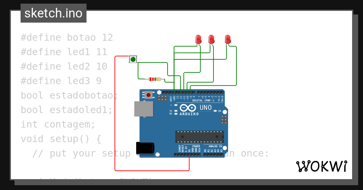 ExercÍcio Treino VariÁvel Bool Wokwi Esp32 Stm32 Arduino Simulator 0923
