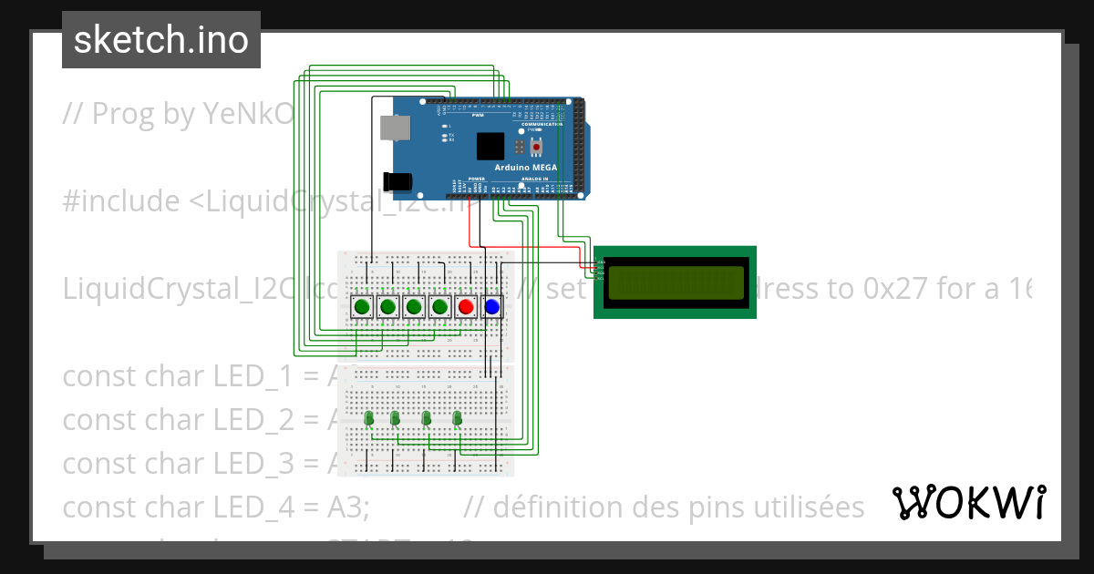 Arduino Mega LCD I2C compt reflex fix - Wokwi ESP32, STM32, Arduino Simulator