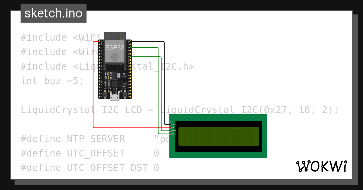 Esp32 With Clock Wokwi Esp32 Stm32 Arduino Simulator 5148