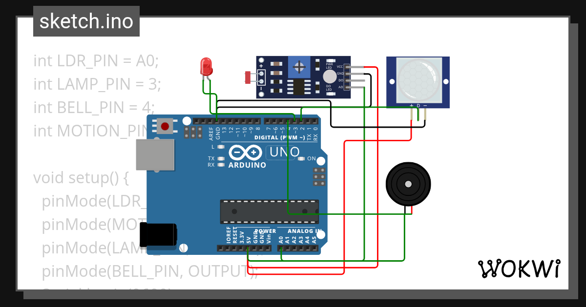 Ldrledbuzzermotion Sensor Wokwi Esp32 Stm32 Arduino Simulator 2945