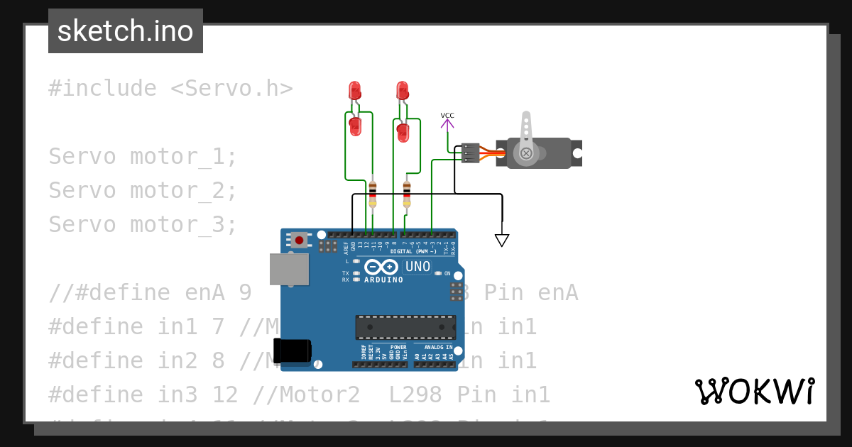 Servomotors Wokwi Esp32 Stm32 Arduino Simulator 9171