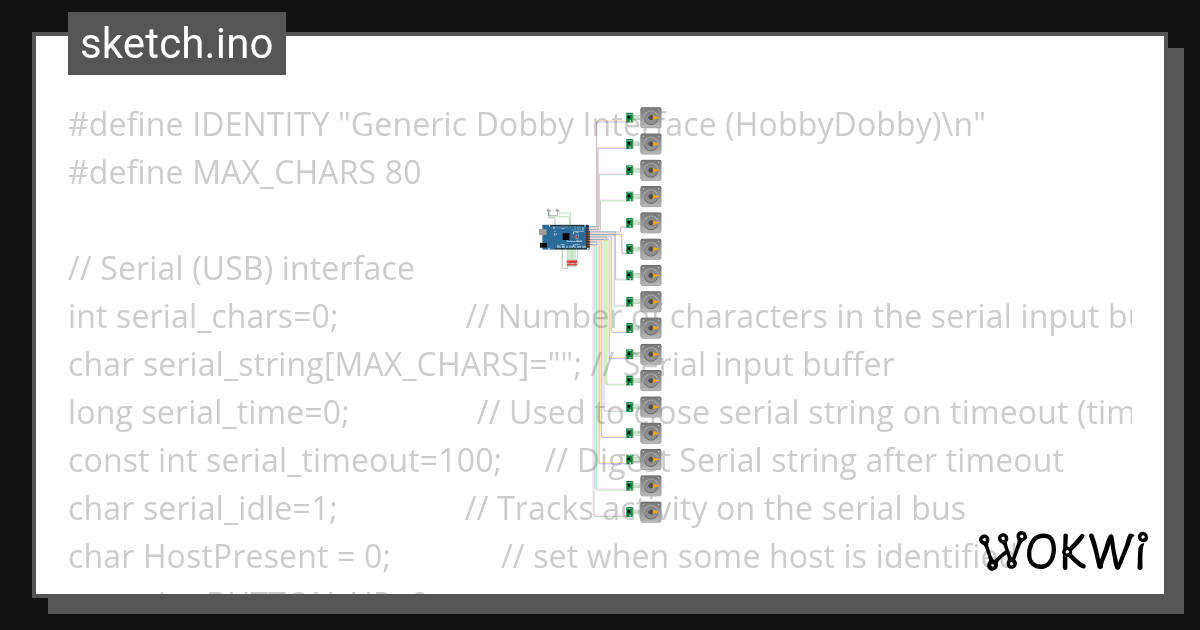 Dobby 16 shafts - Wokwi ESP32, STM32, Arduino Simulator